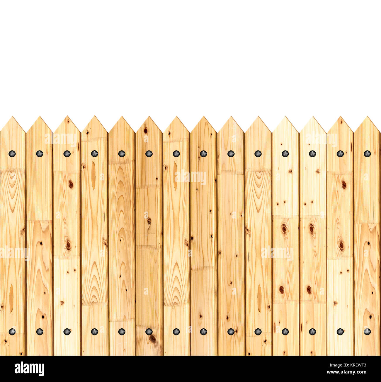 wooden fence on a white background Stock Photo - Alamy