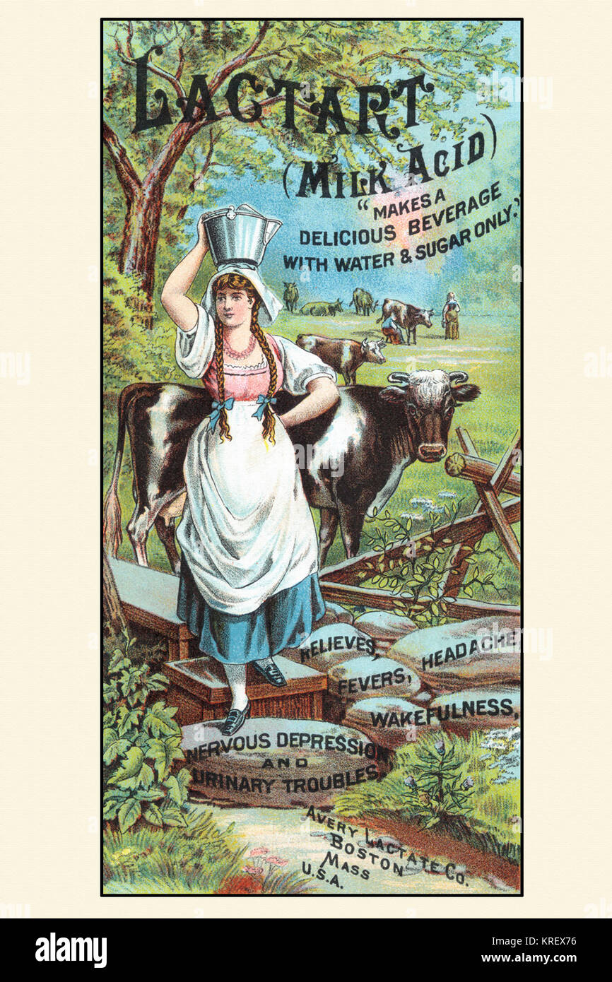 "Victorian trade card for Lactart, a ""medicinal"" drink. The ""Lactart ...