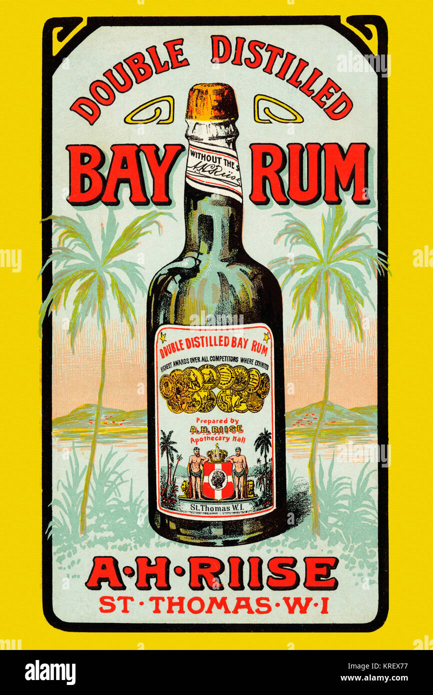 "Victorian trade card for Double Distilled Bay Rum prepared by A.H ...