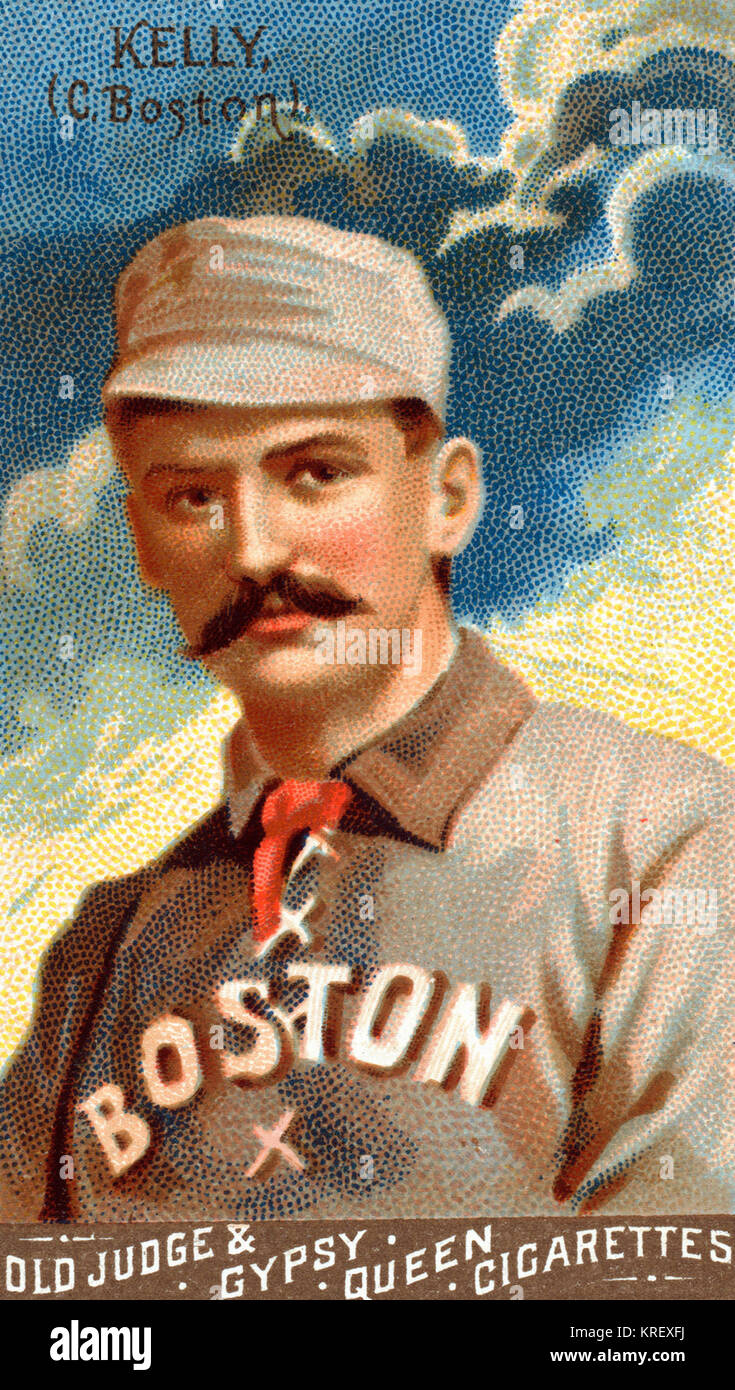 King Kelly, catcher, Boston Beaneaters; Baseball Stock Photo - Alamy