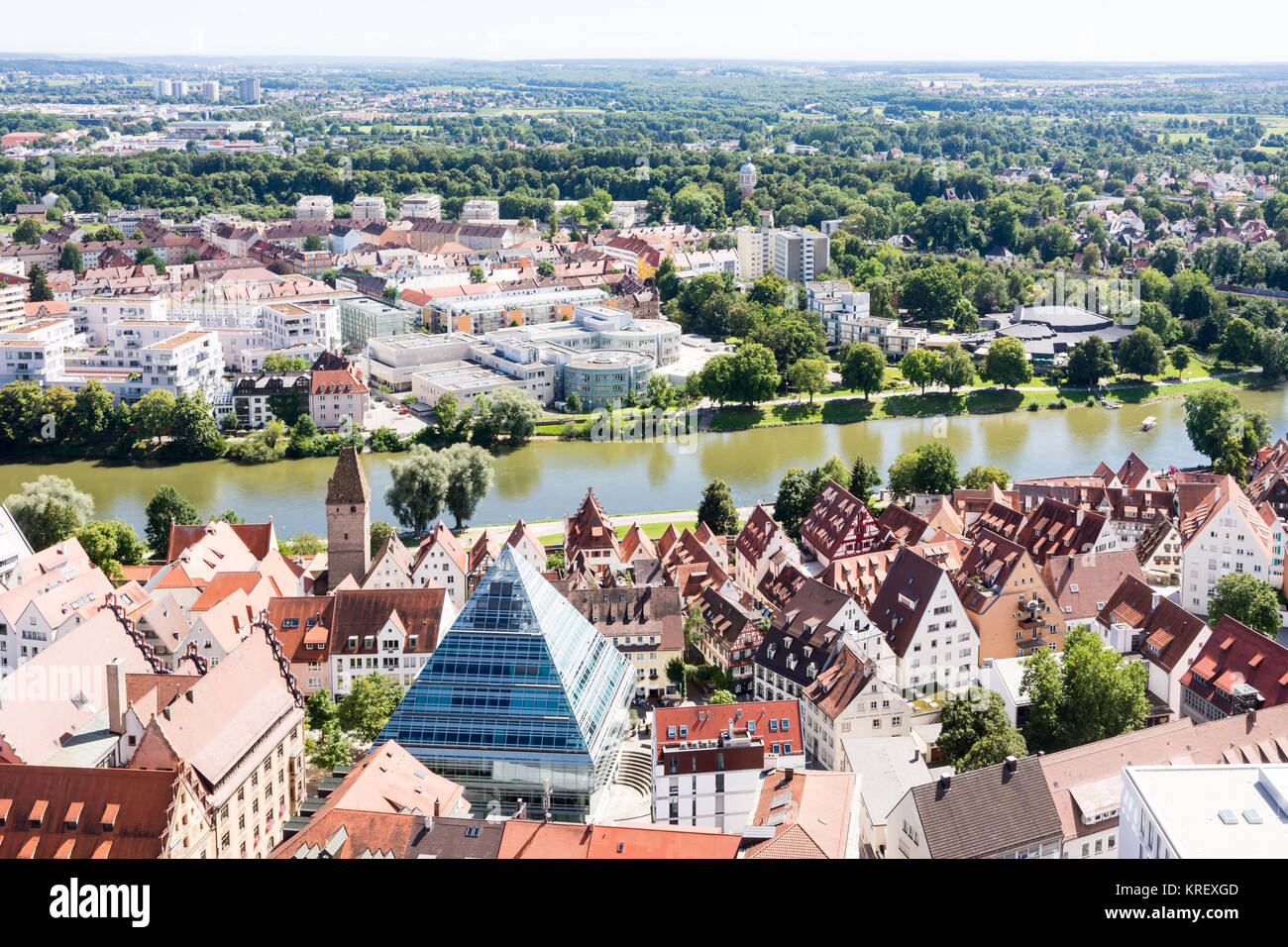Aerial view over the city of Ulm Stock Photo - Alamy