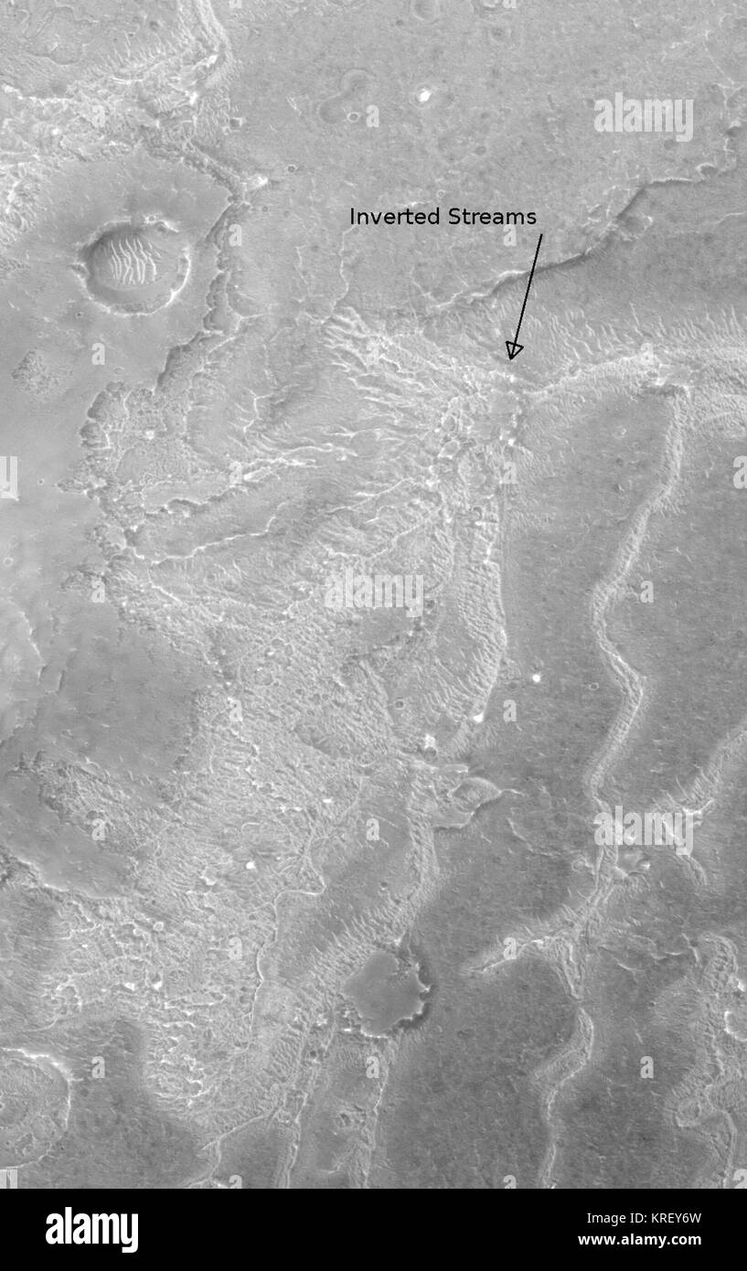 Inverted Streams in Juventae Chasma Stock Photo - Alamy