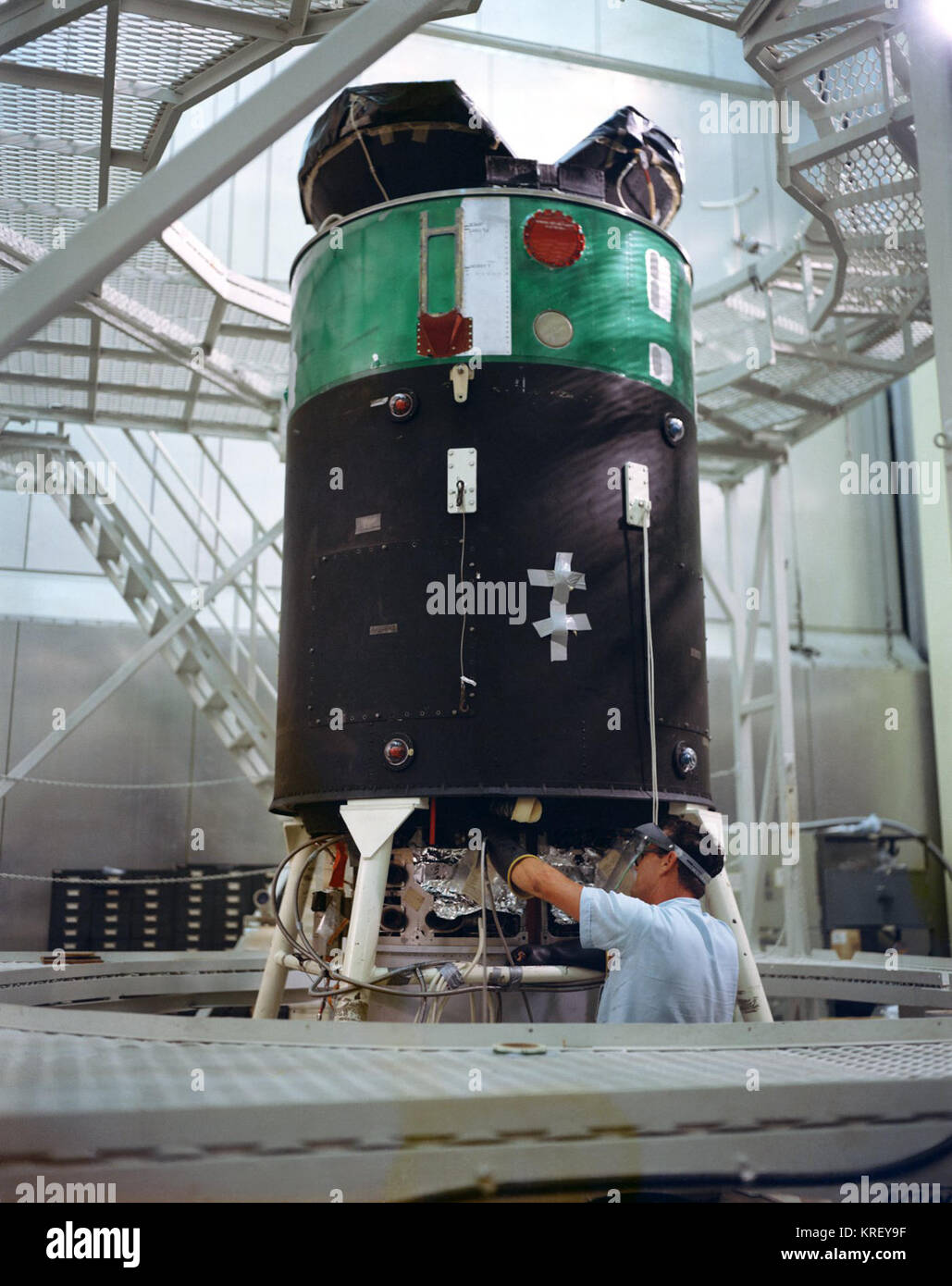 Gemini Augmented Target Docking Adapter during pre-flight checkout ...