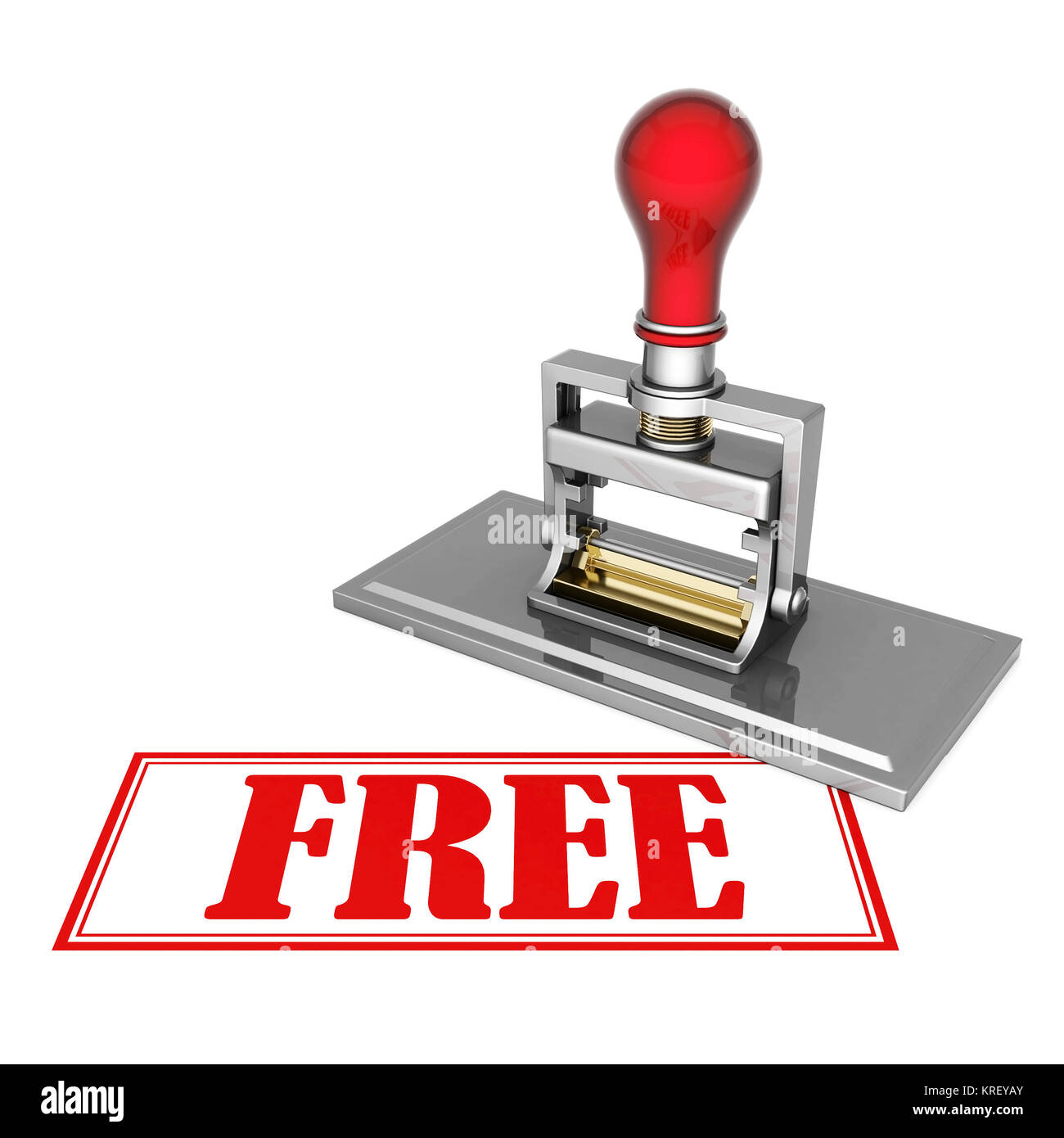 free beautiful stamp isolated on white background Stock Photo - Alamy