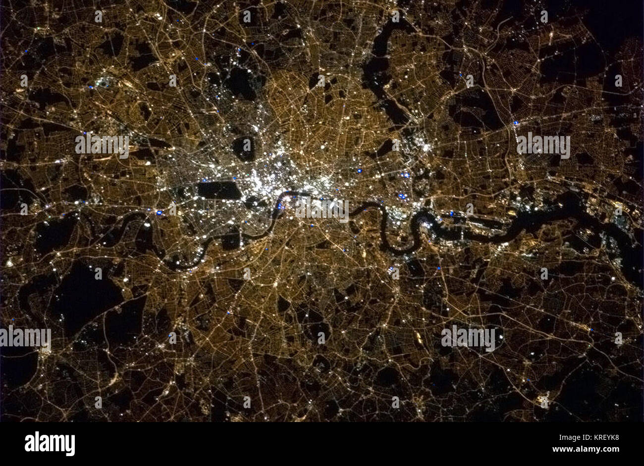 ISS London at night Stock Photo - Alamy