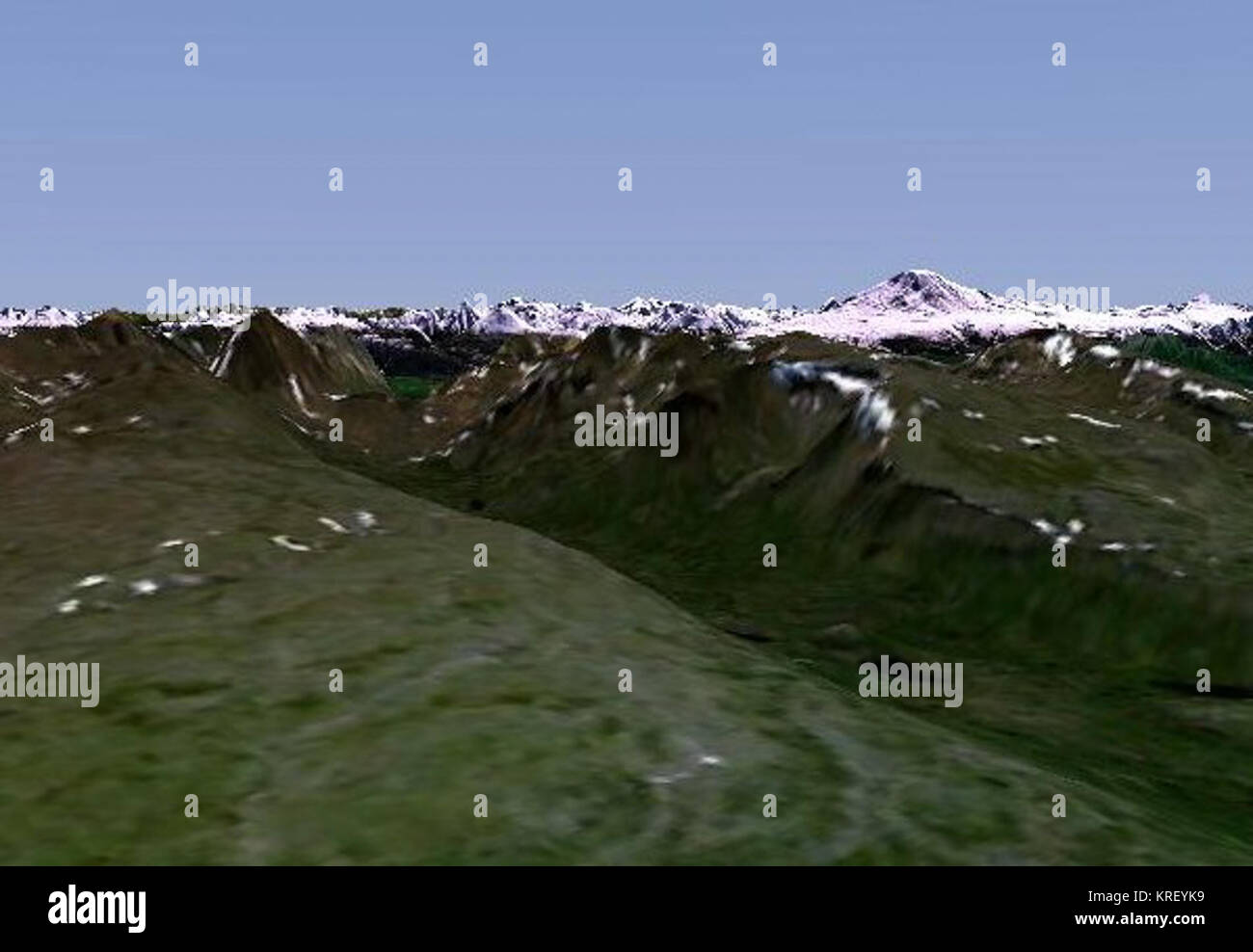 Level Mountain Range valleys Stock Photo - Alamy