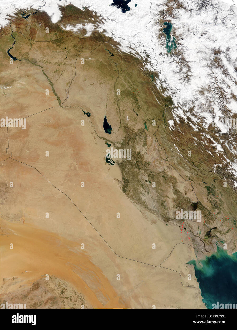 Iraq satellite image hi-res stock photography and images - Alamy