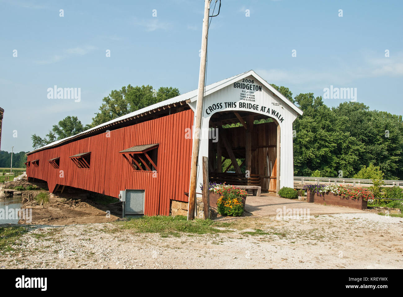 Bridgeton Covered Bridge Stock Photo - Alamy