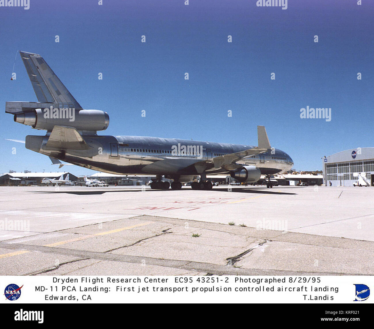 MD-11 in front of hangars Stock Photo - Alamy