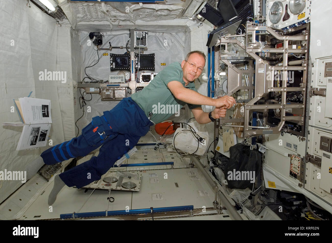 Interior Columbus module starboard Stock Photo - Alamy