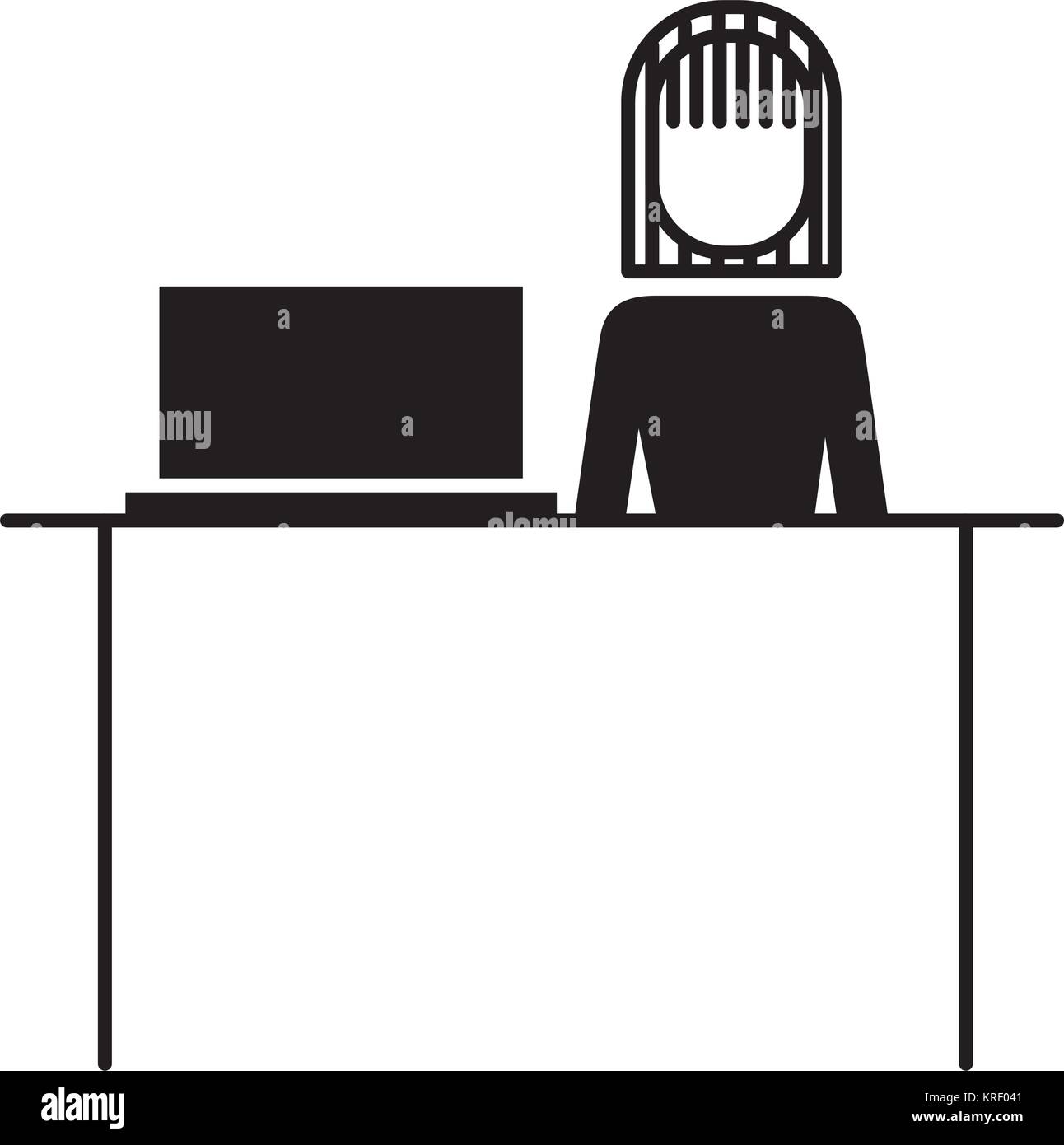 Office chair back view Stock Vector Images - Alamy