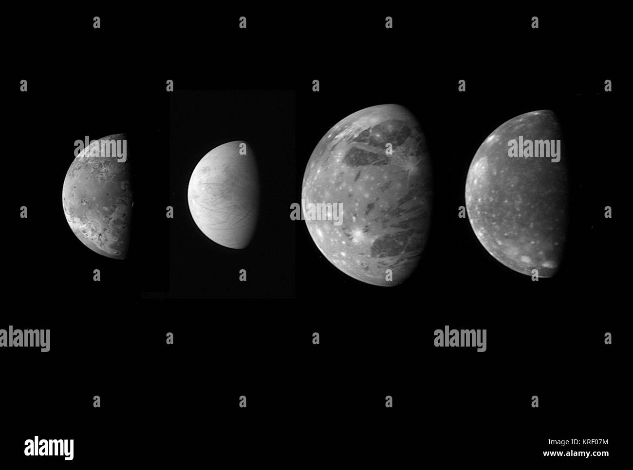 Jupiters moons space Black and White Stock Photos & Images - Alamy