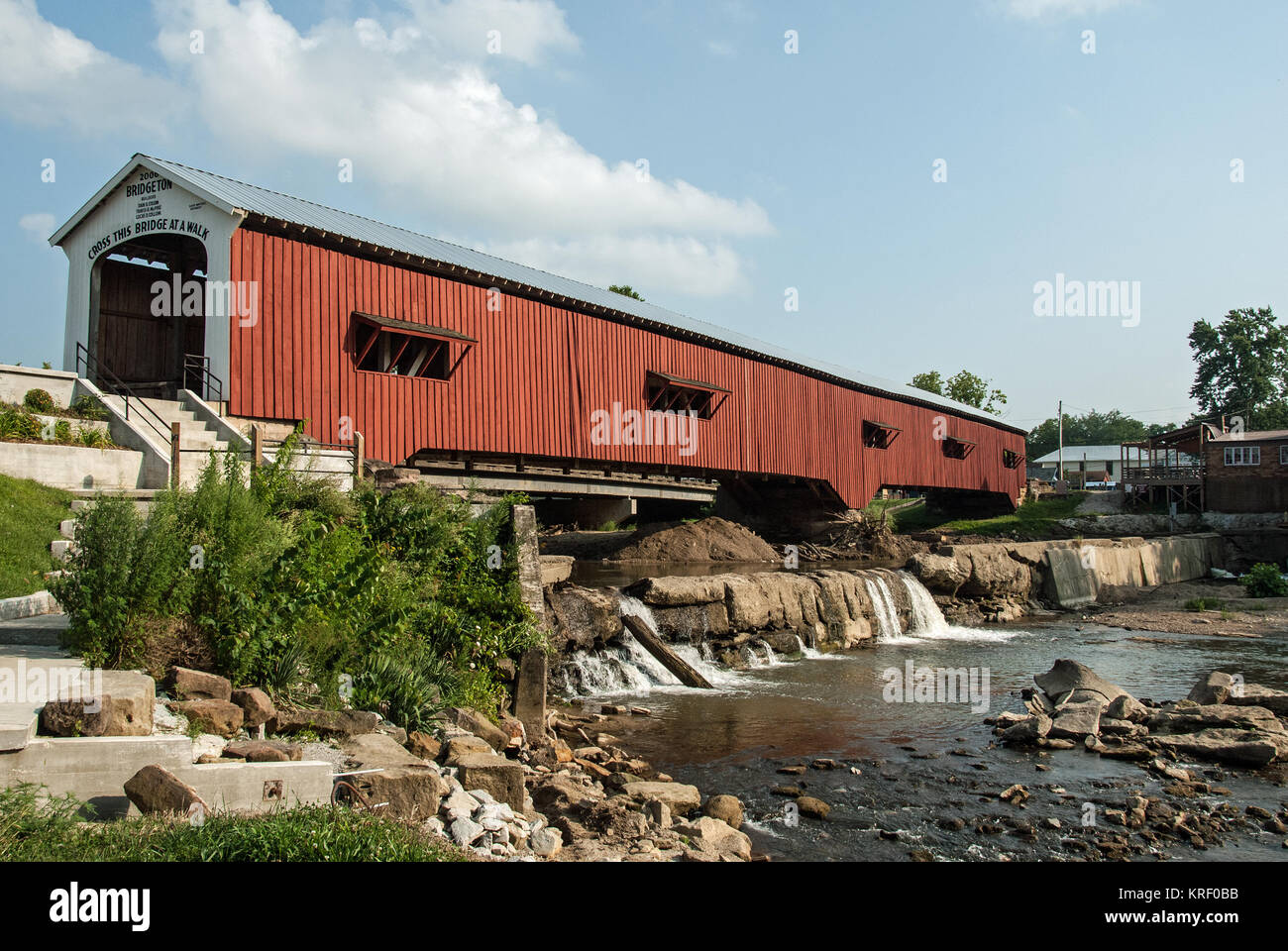Bridgeton Covered Bridge Stock Photo - Alamy