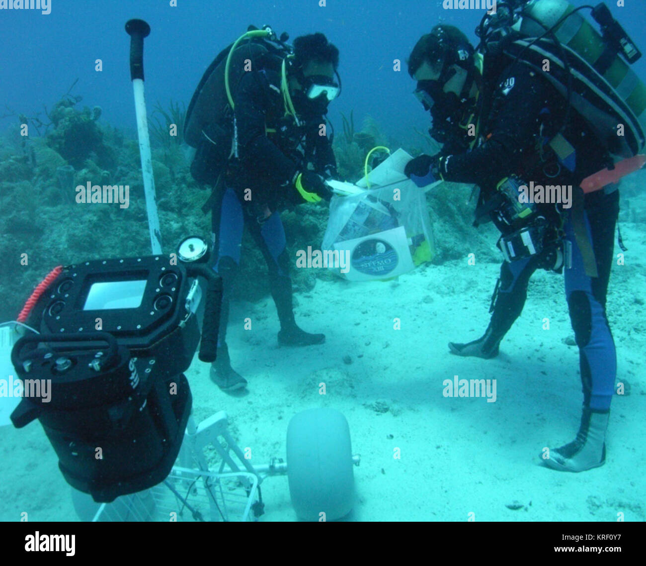 NEEMO 13 sample collection Stock Photo - Alamy