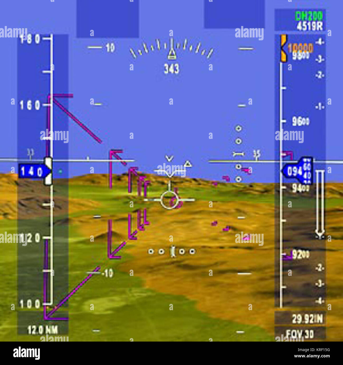 NASA Synthetic Vision Display Stock Photo - Alamy