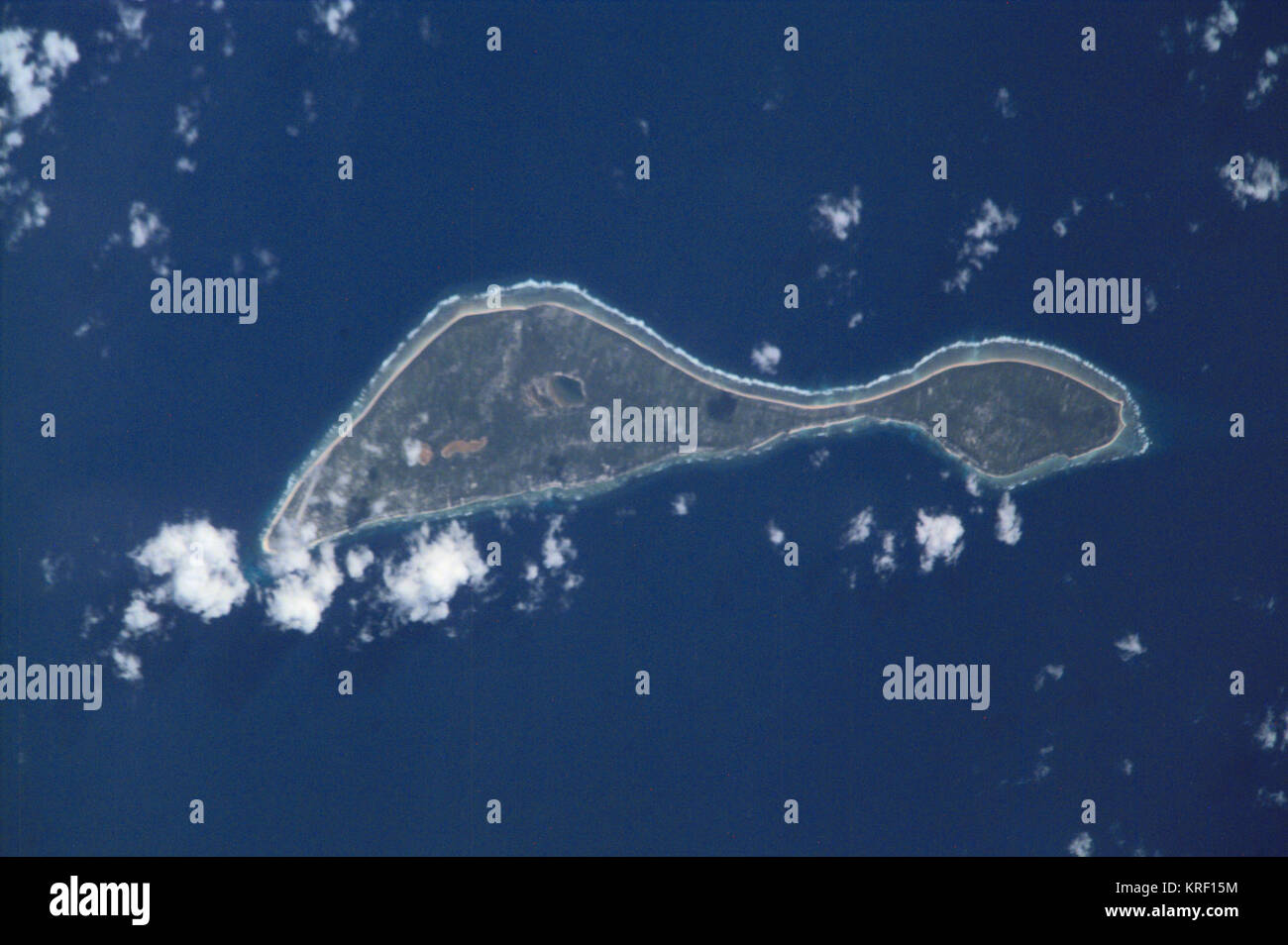 Nikunau Kiribati from space, uncropped, full res, ISS002-E-7908 Stock ...