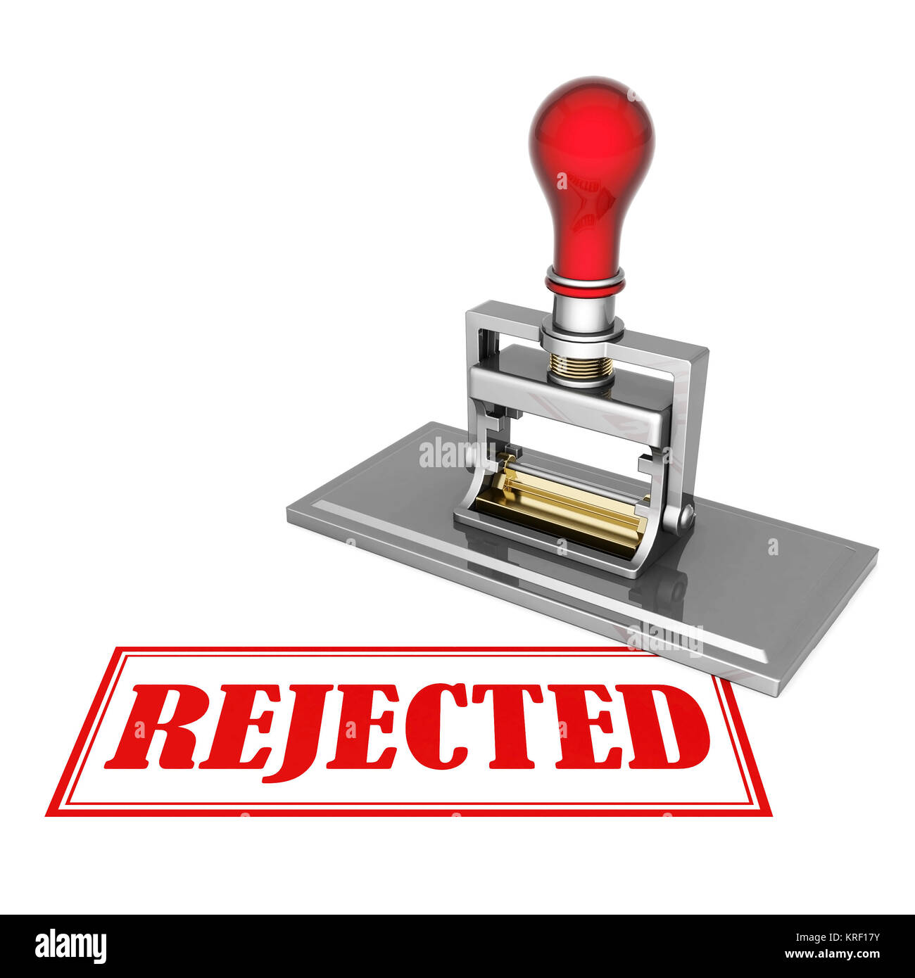 rejected beautiful stamp isolated on white background Stock Photo - Alamy