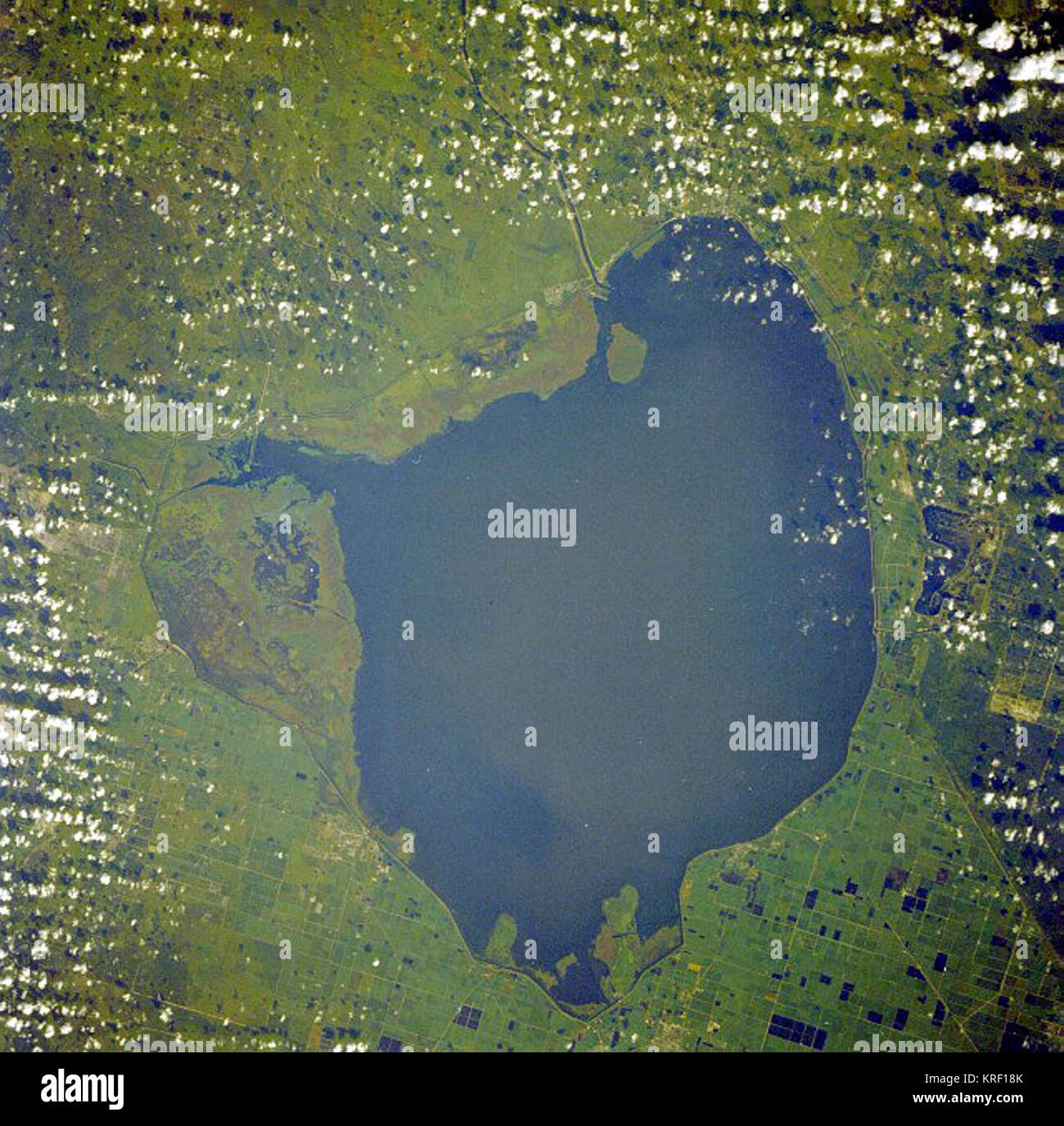 Okeechobee lake from space Stock Photo - Alamy