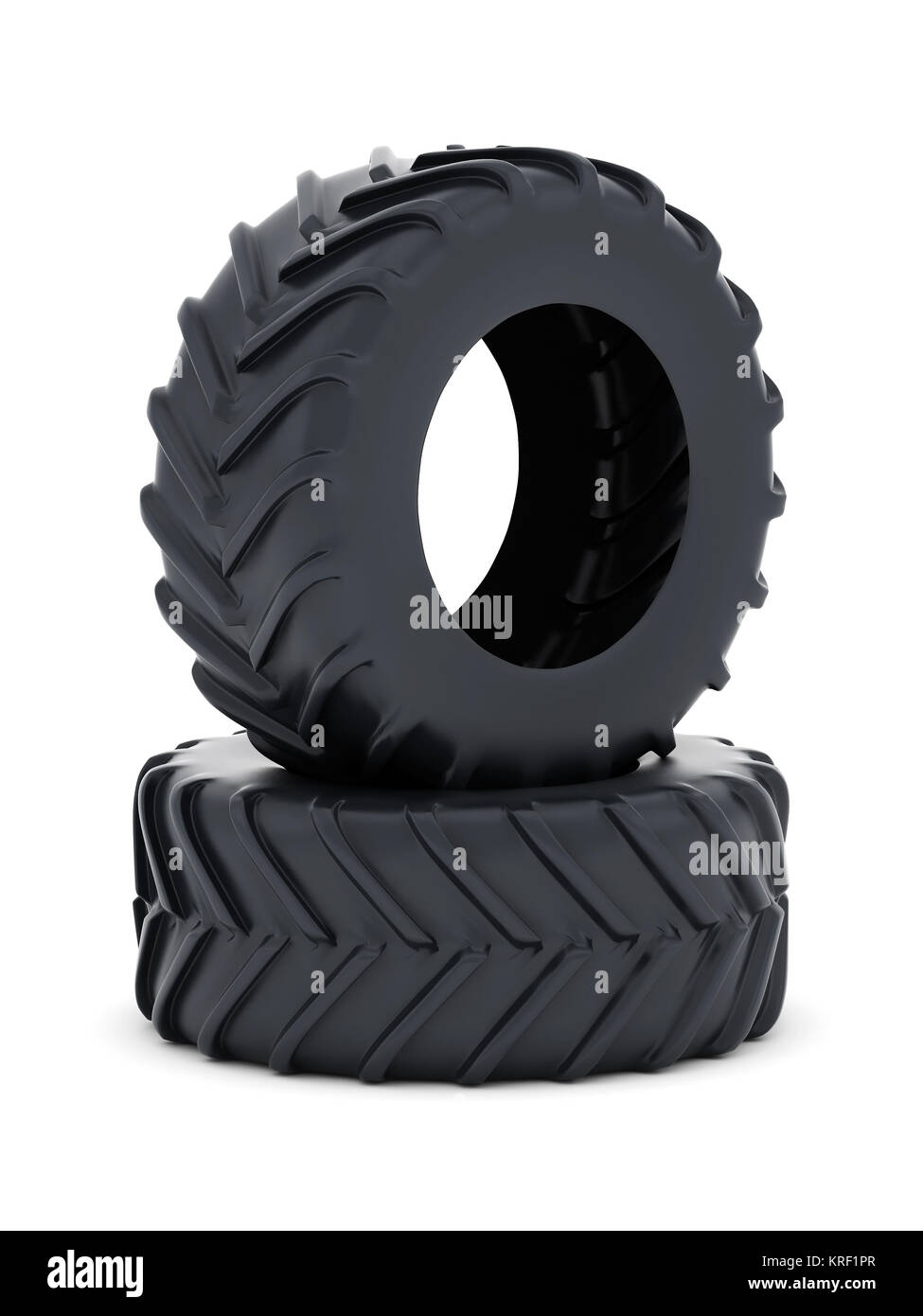 Tractor tires isolated on white background Stock Photo - Alamy