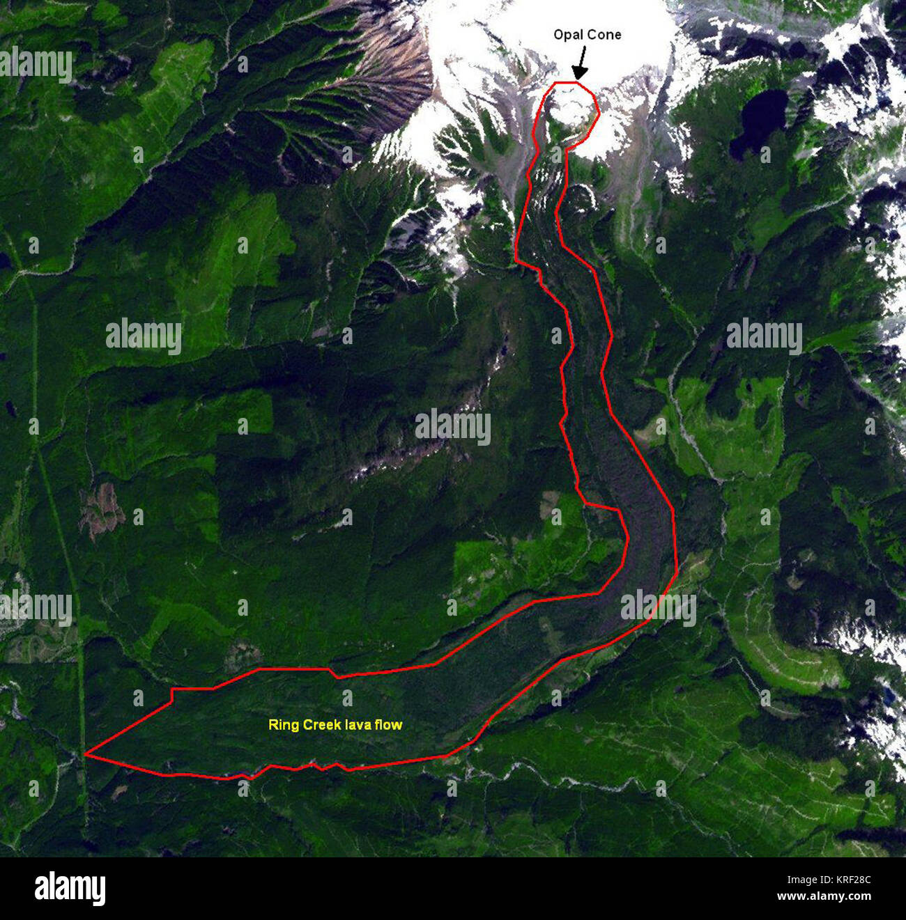 Ring Creek lava flow Stock Photo - Alamy