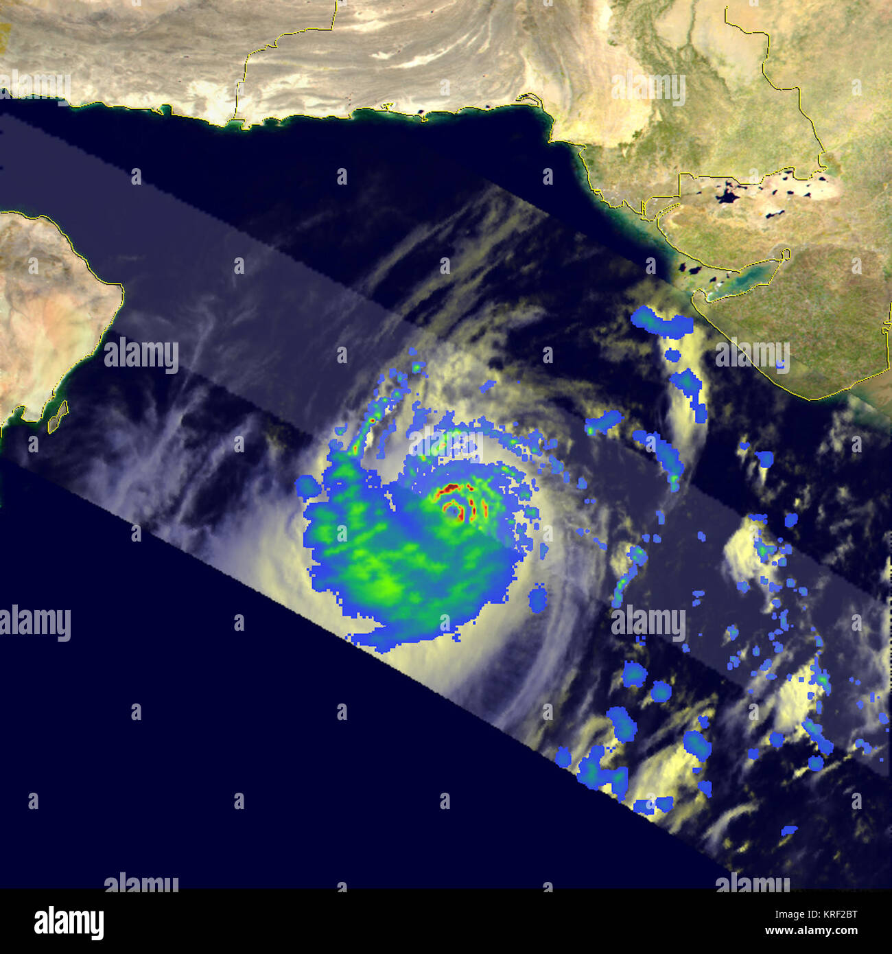 Cyclone Gonu TRMM Image (2007 Stock Photo - Alamy