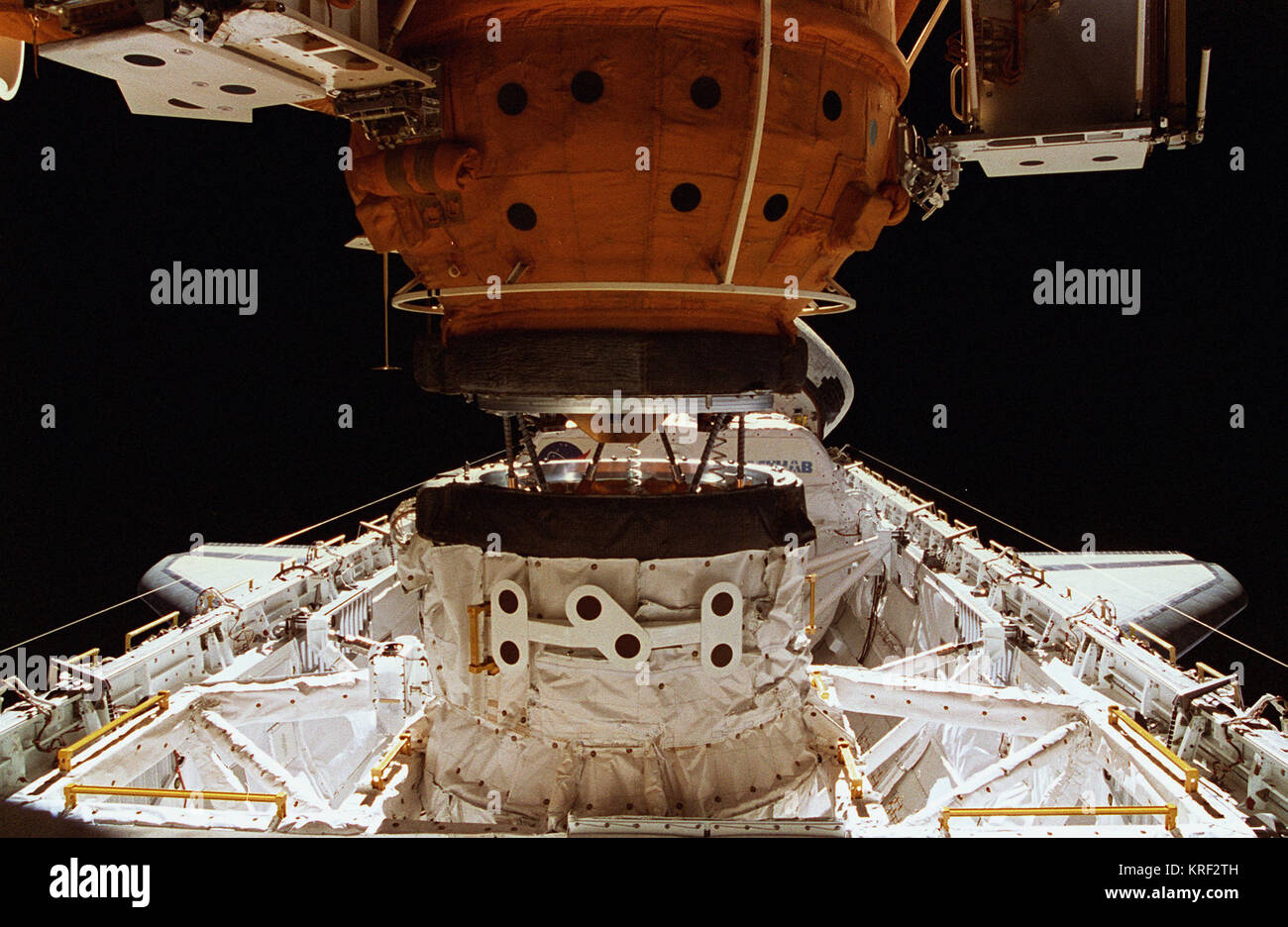 STS-76 docking with MIR Stock Photo - Alamy
