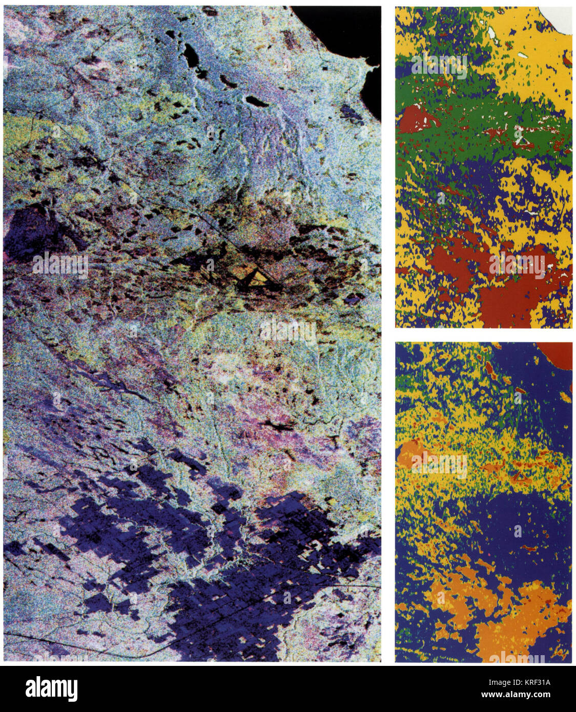 SIR-C X-SAR Raco, Michigan collage Stock Photo - Alamy