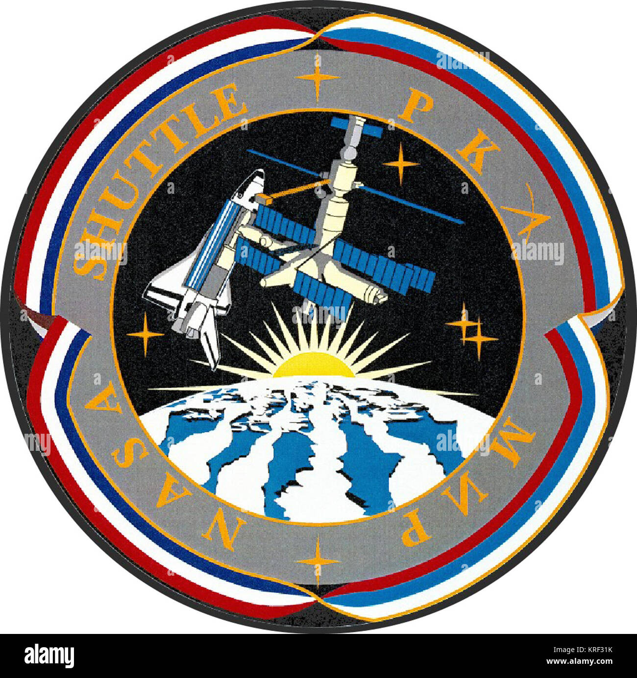 Shuttle-Mir Patch (Large Stock Photo - Alamy
