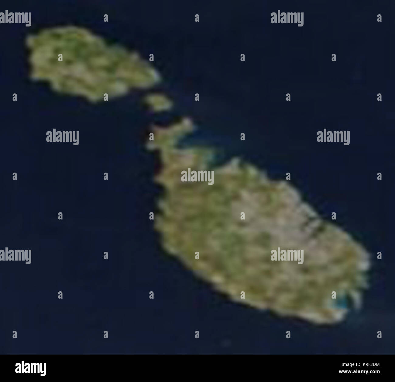 Satellite image of Malta in March 2003 Stock Photo - Alamy