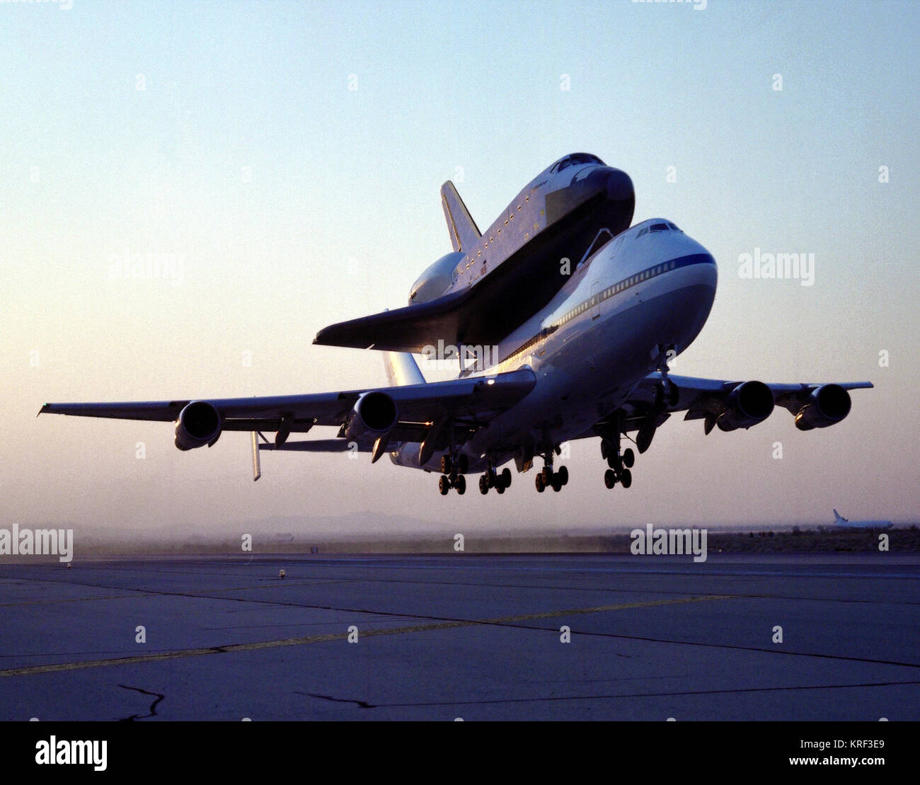 Shuttle Endeavour Mated to 747 SCA Takeoff for Delivery to Kennedy ...