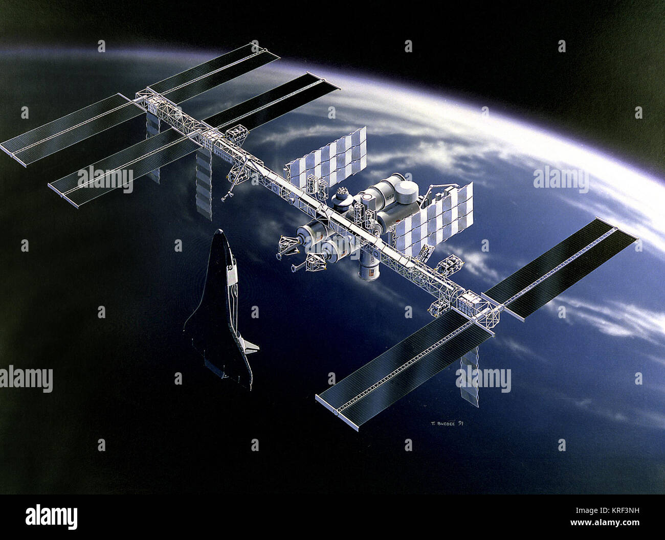 Artist Concept- Space Station Freedom (Without Number, Title, And ...