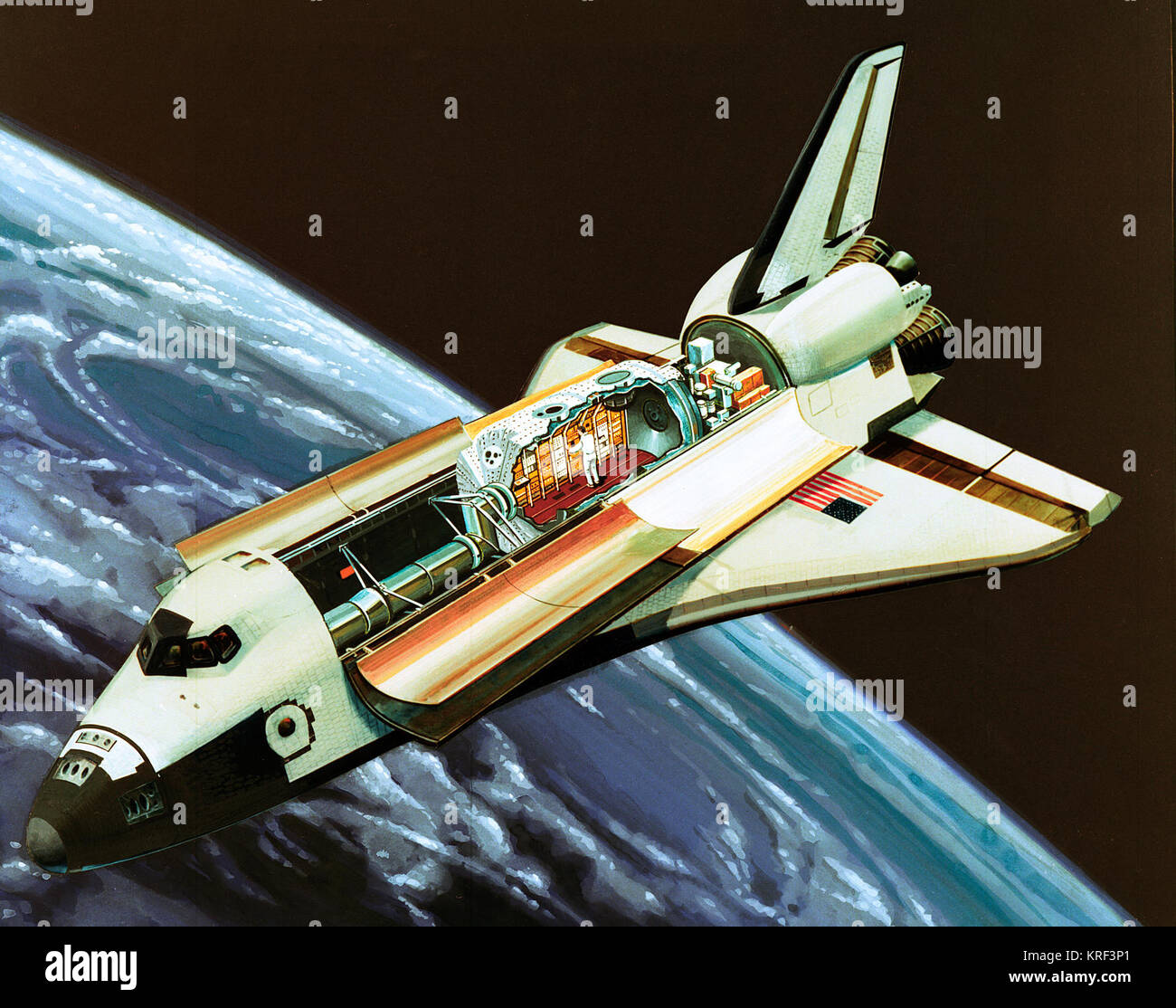 SPACELAB MISSION 1 ARTIST CONCEPT Spacelab - Artist's Concept Stock ...