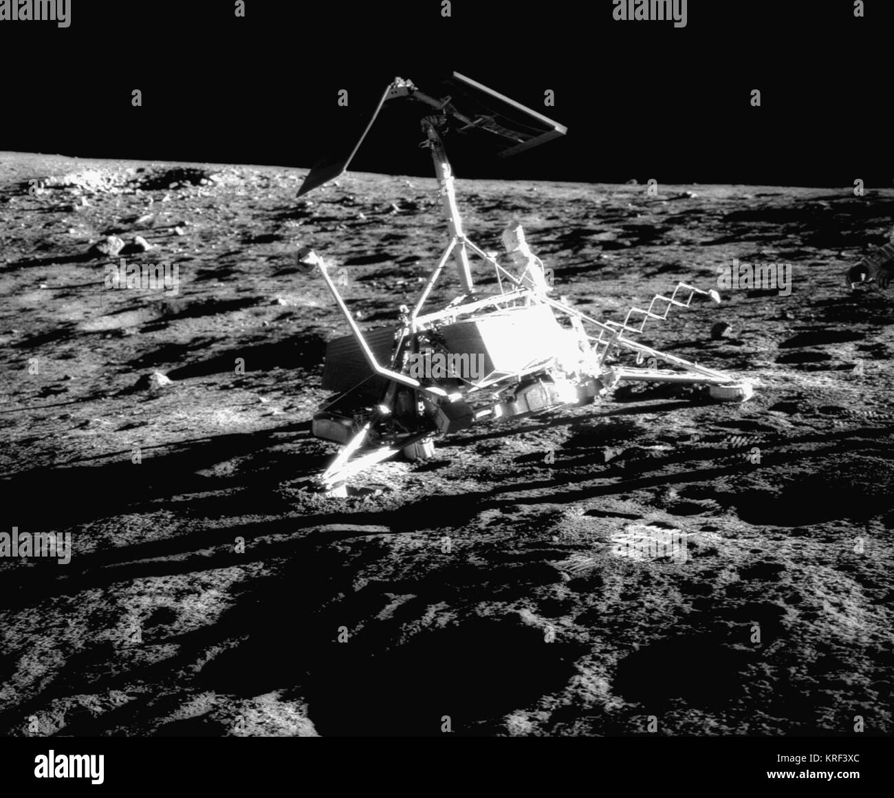 Surveyor 3 on the Moon Stock Photo - Alamy