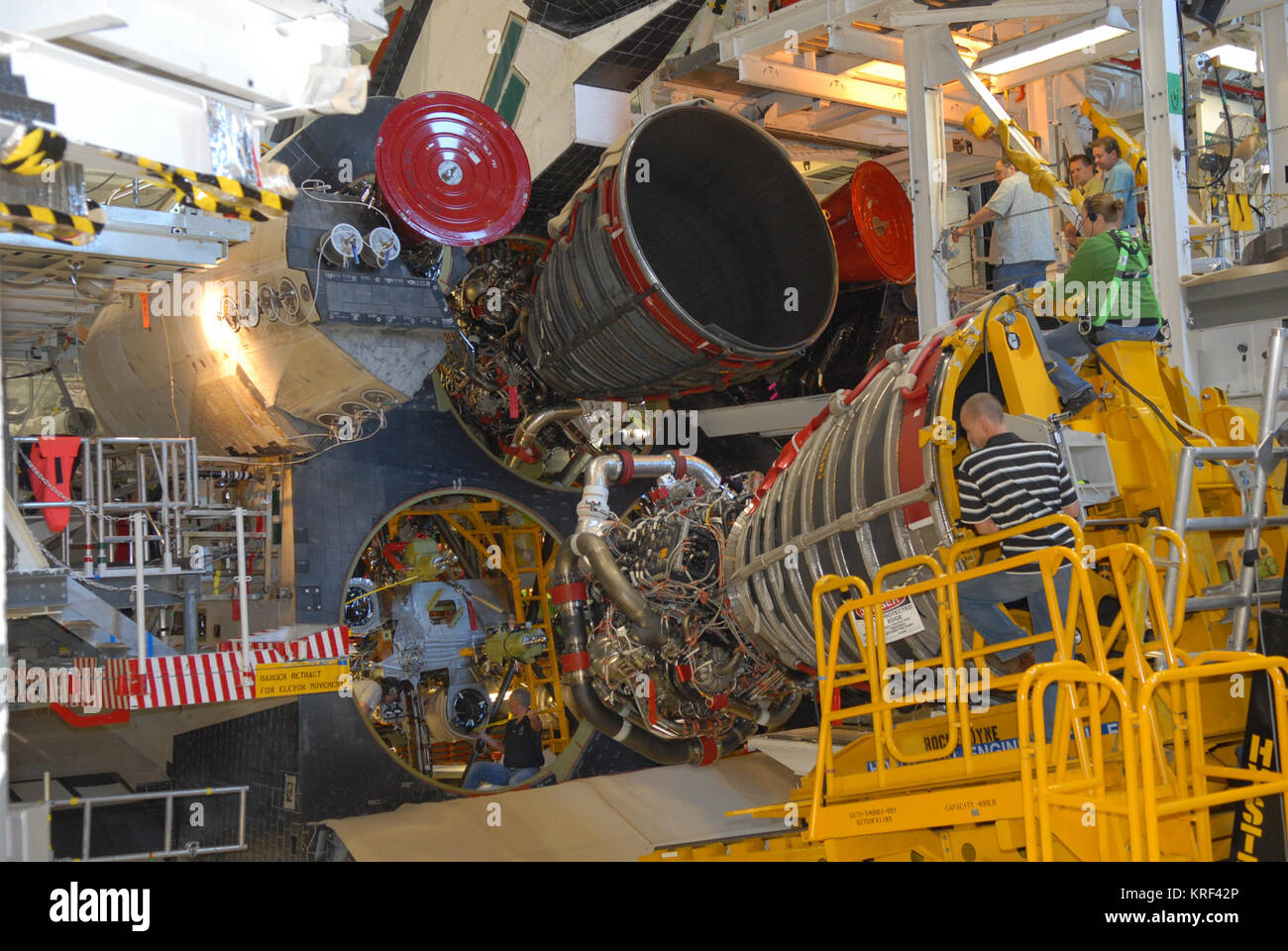 STS-130 Endeavour main engine installation Stock Photo - Alamy
