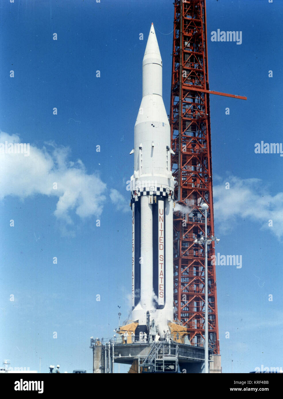 Saturn SA4 on launch pad Stock Photo - Alamy