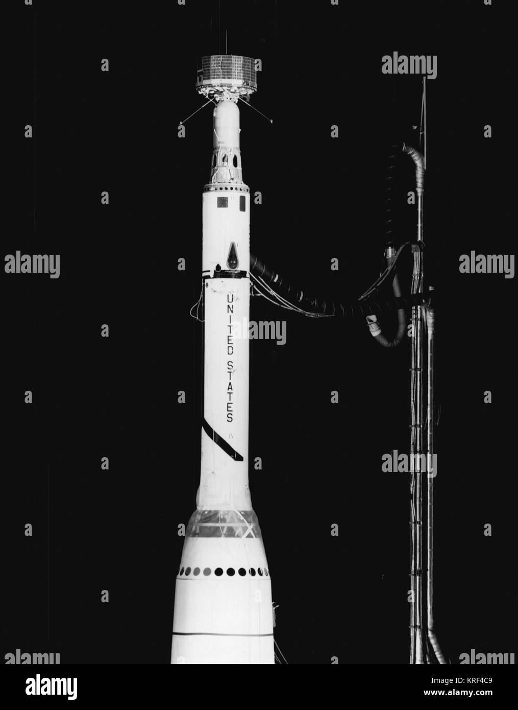 TIROS 2 atop of launch vehicle 2 Stock Photo - Alamy