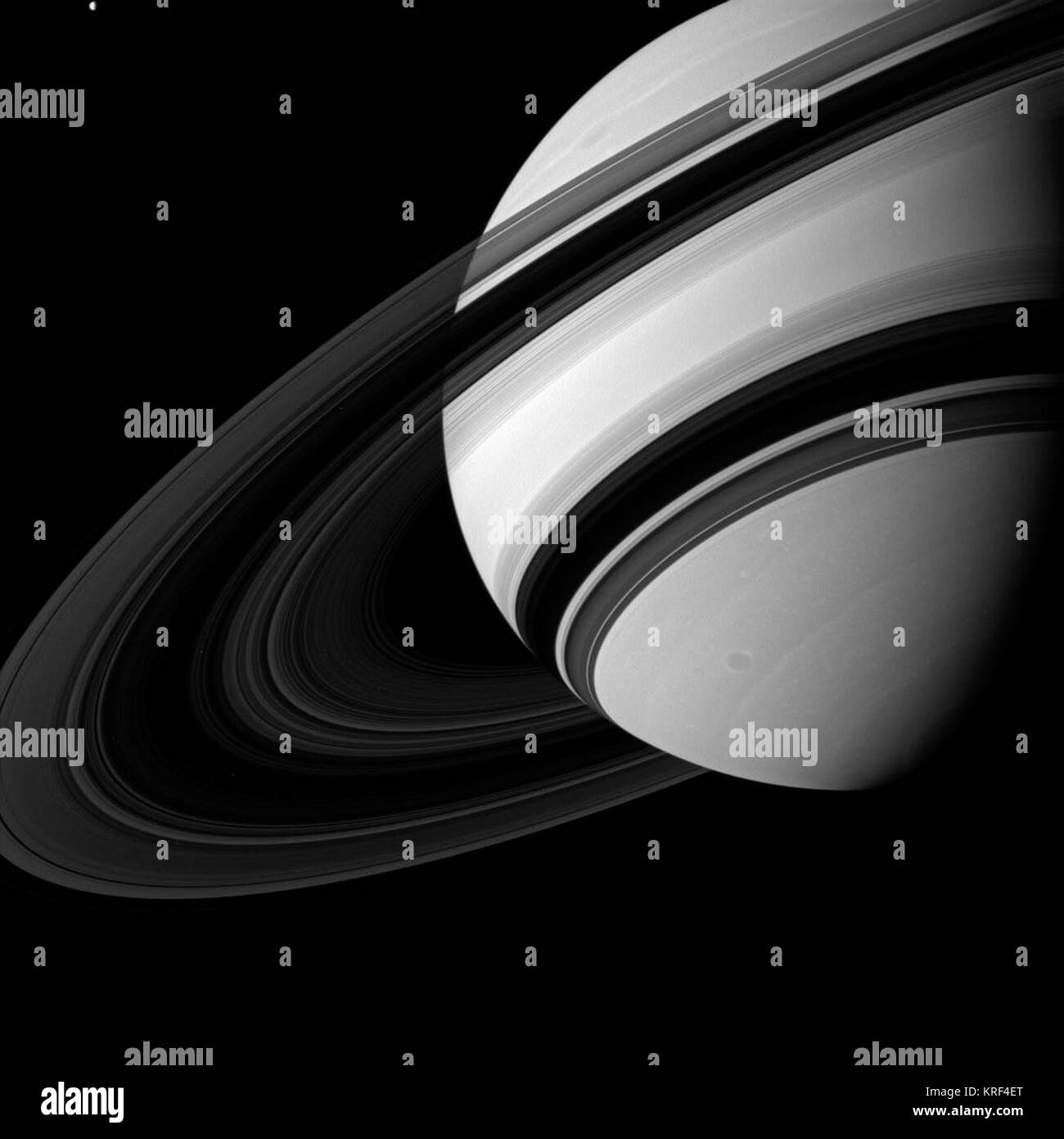 Saturn's Rings from the Dark Side Stock Photo - Alamy