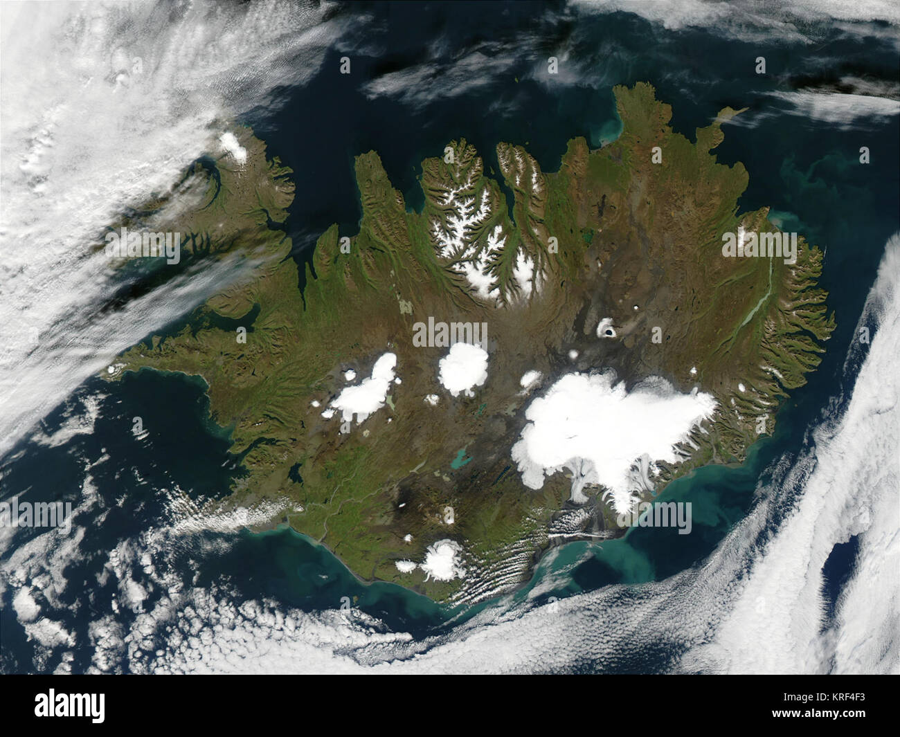 Iceland satellite image hi-res stock photography and images - Alamy