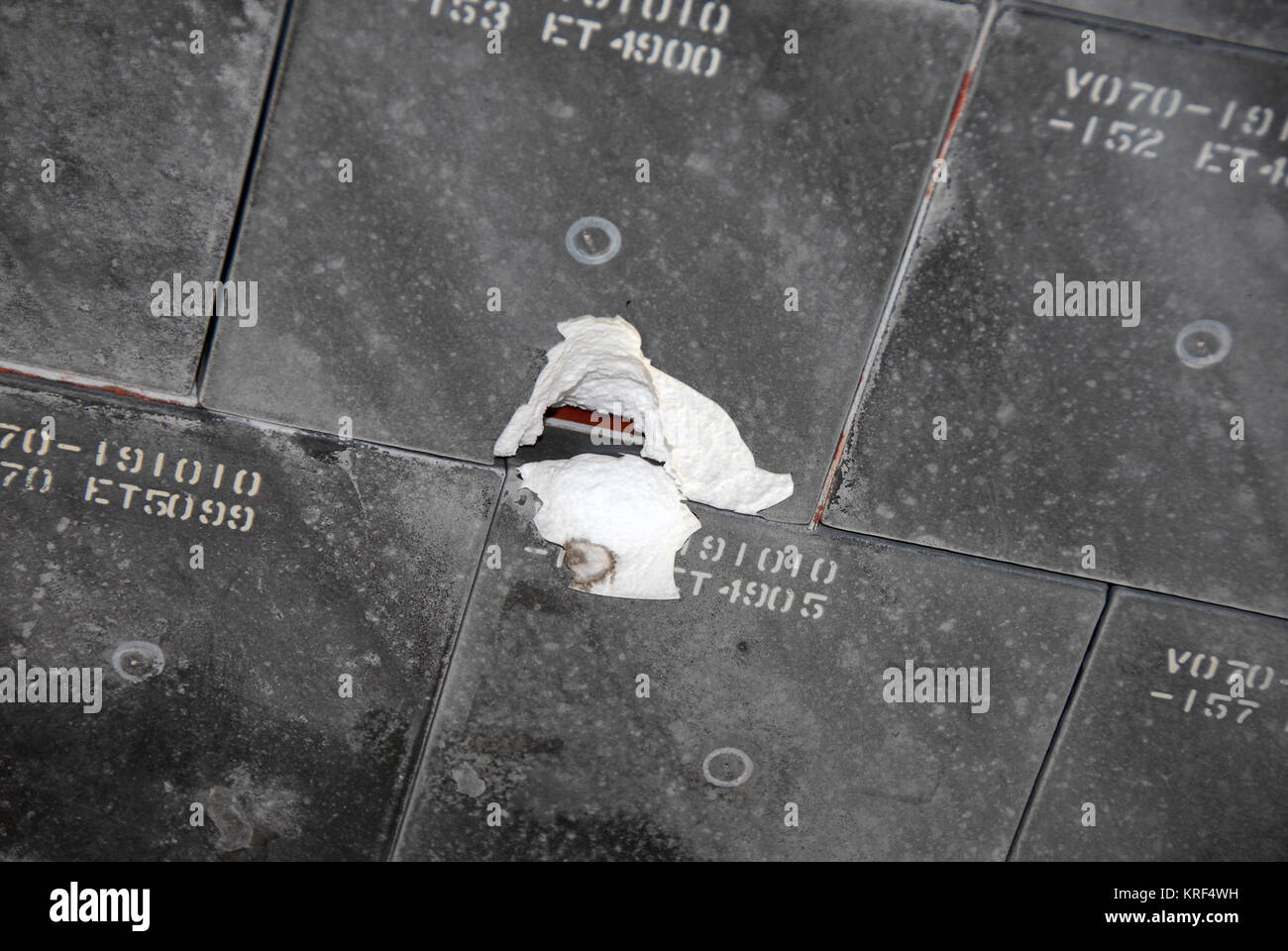 STS-118 damaged tile Stock Photo - Alamy