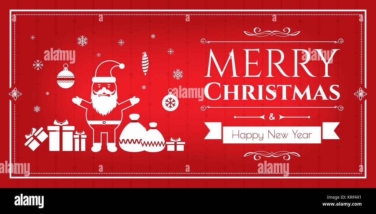 Set of christmas icons in internet banner in vector illustration. Icon ...