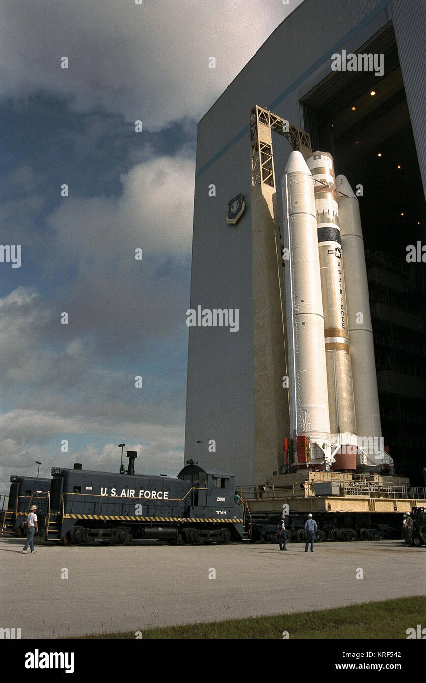 Titan IVB core vehicle rollout Stock Photo - Alamy