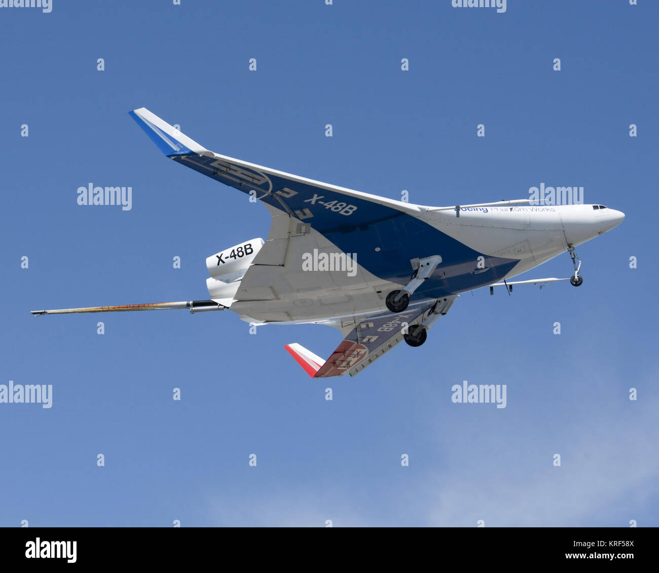 X-48B Blended Wing Body aircraft during test flight (2 Stock Photo - Alamy