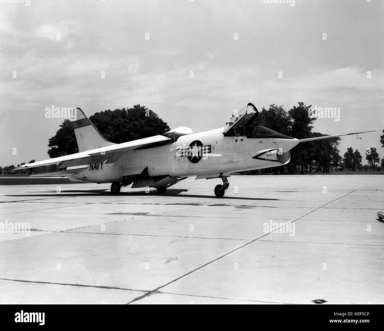 Vought F8U-1 Crusader at NACA Langley c1957 Stock Photo - Alamy