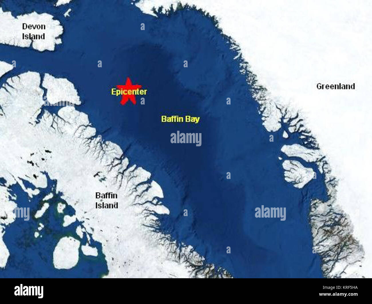 1933 Baffin Bay earthquake Stock Photo - Alamy