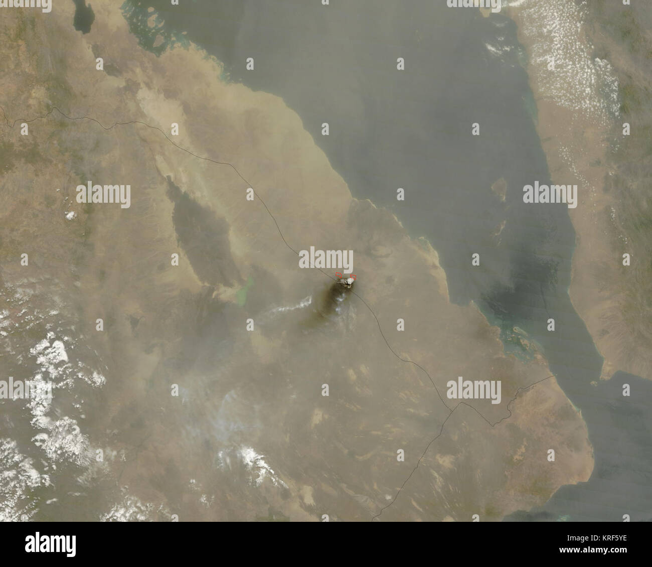 Activity at Nabro volcano, Eritrea (morning overpass) 06-20-2011 Stock ...