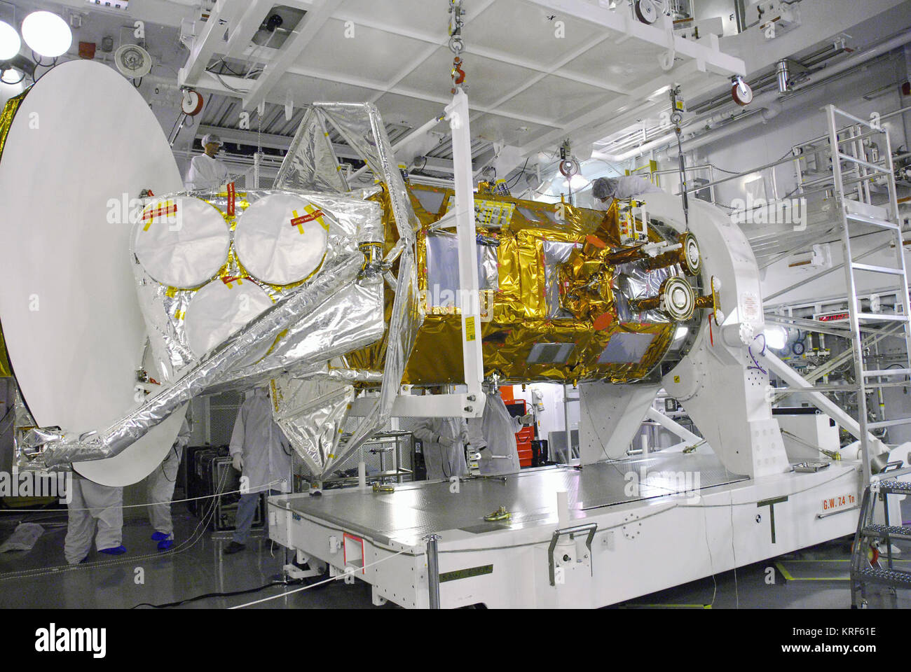 Aquarius before rotating into vertical position for testing at ...