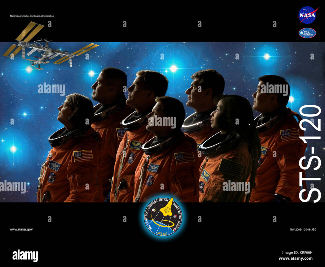STS-120 NASA Space Flight Awareness crew poster STS-120 mission poster Stock Photo - Alamy