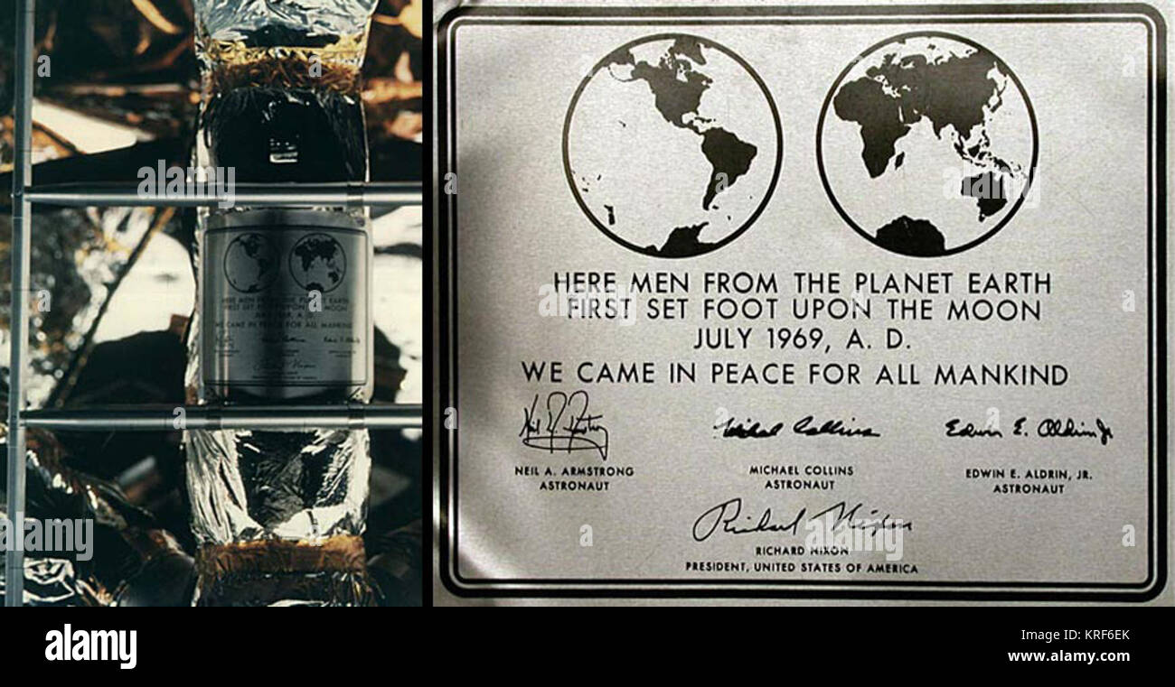 Plaque apollo 11 hi-res stock photography and images - Alamy