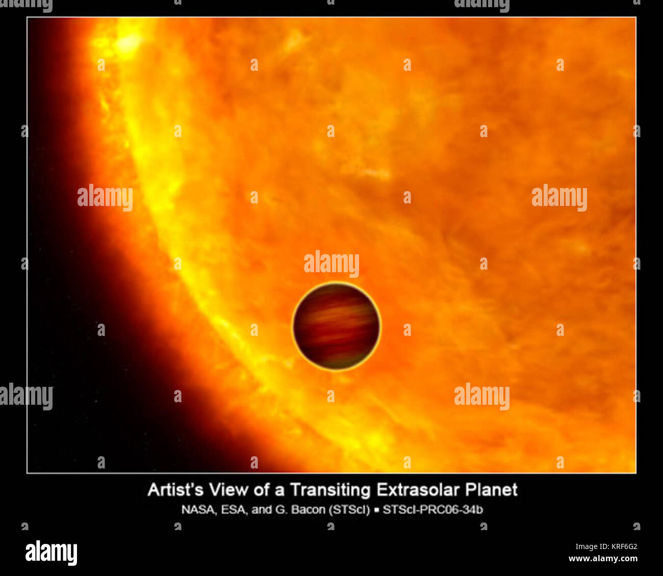 Artist's impression of a Jupiter-sized planet Stock Photo - Alamy
