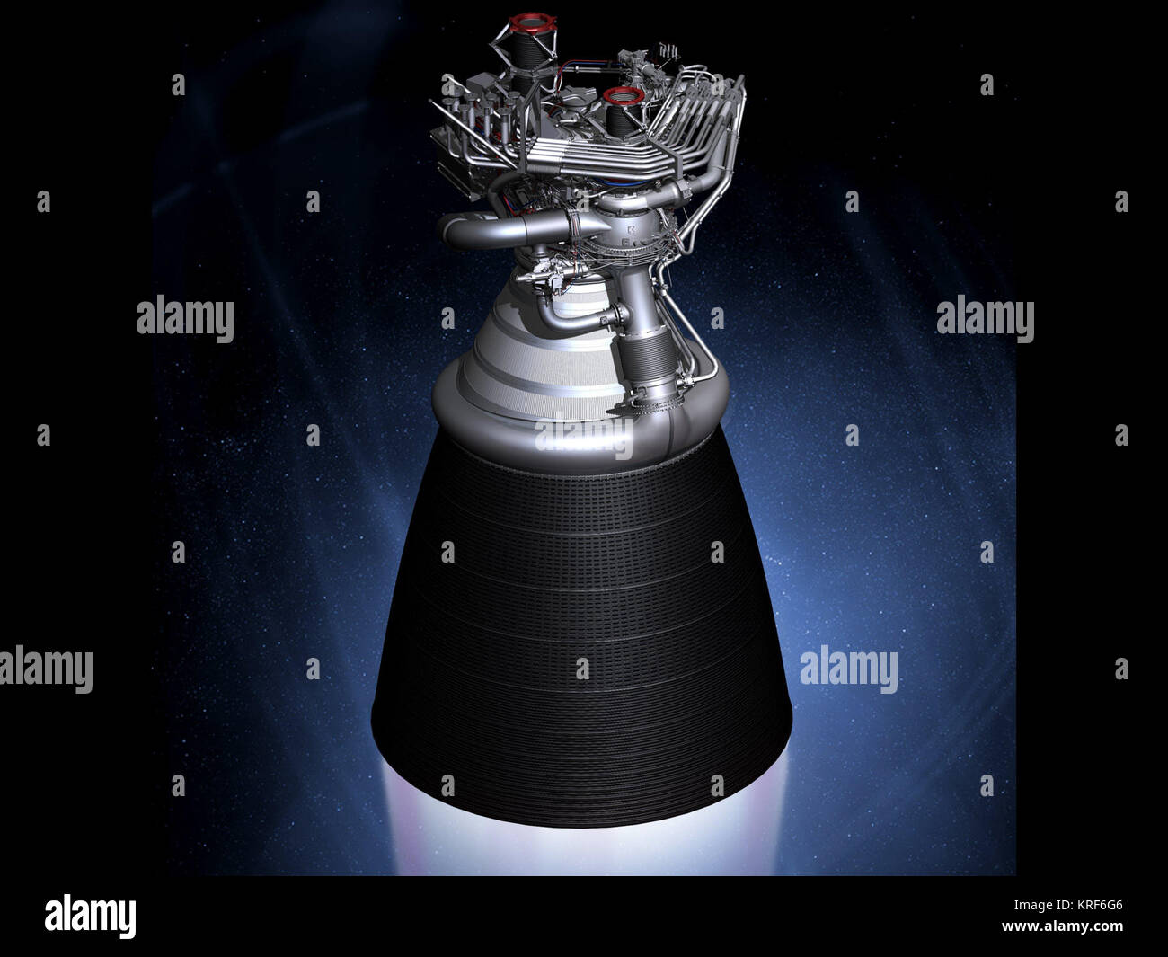 Artist concept of the J-2X rocket engine Stock Photo - Alamy